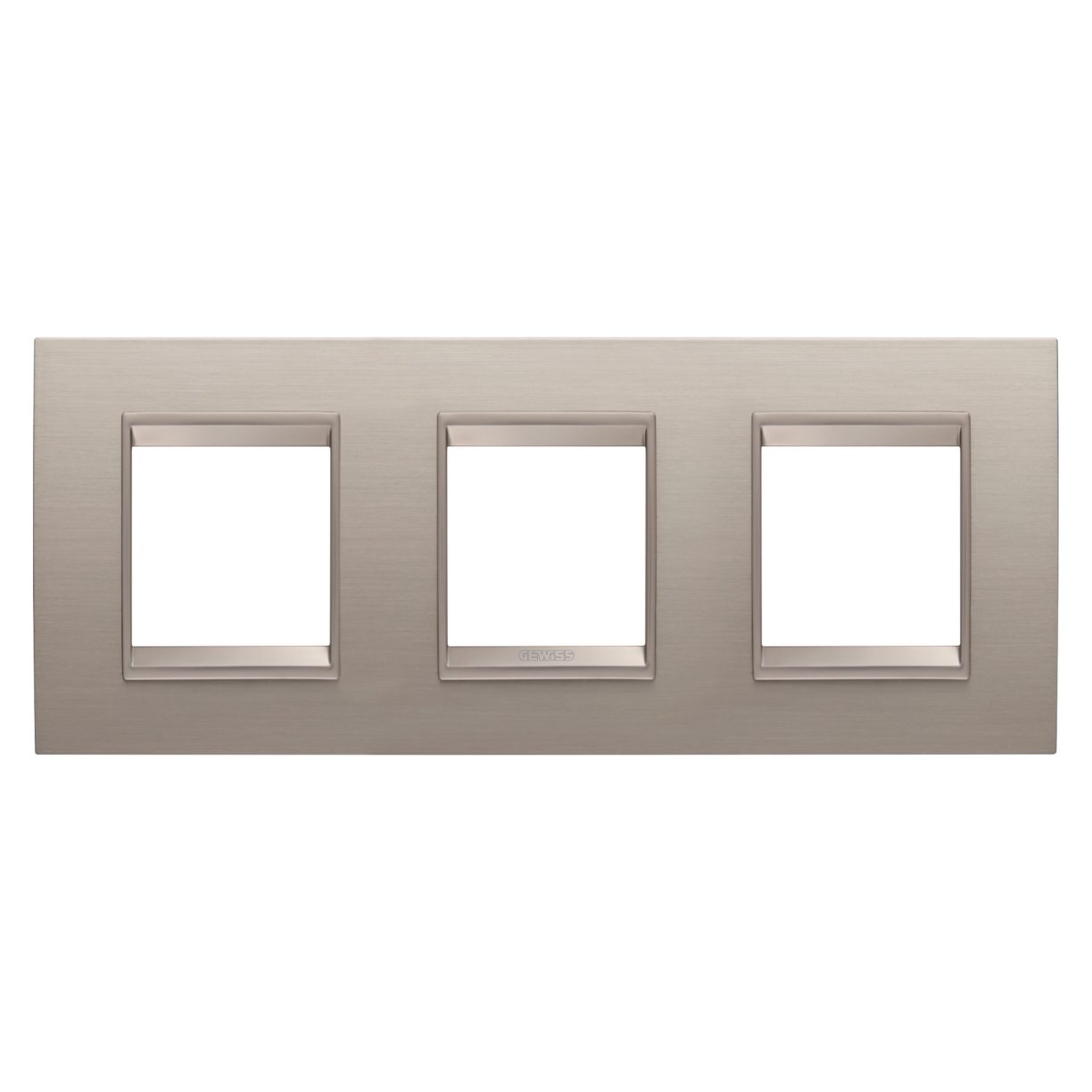 LUX INTERNATIONAL PLATE - IN METAL - 2+2+2 MODULES HORIZONTAL - BRUSHED ...