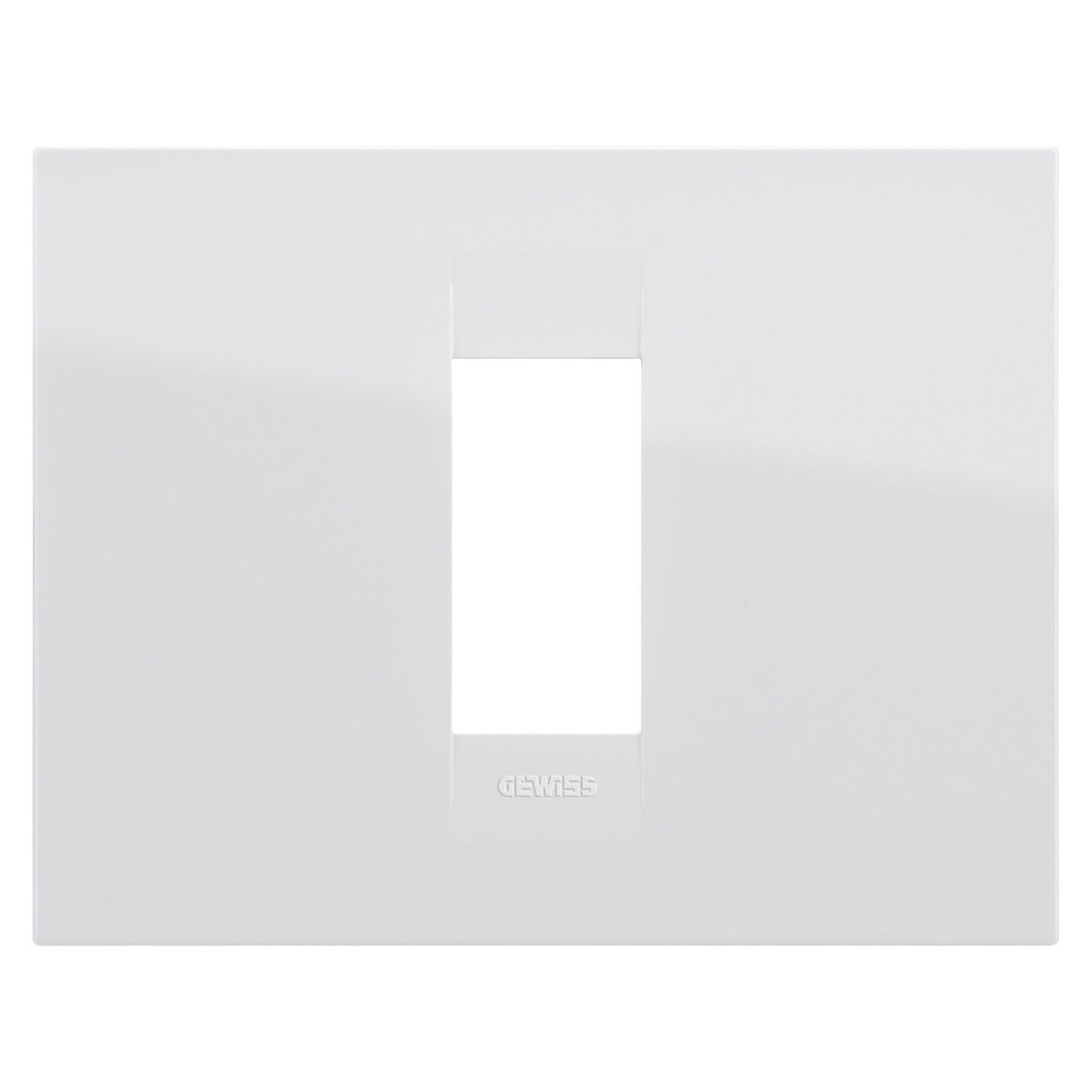 GEO PLATE - IN TECHNOPOLYMER - 1 MODULE - WHITE - CHORUSMART | Gewiss