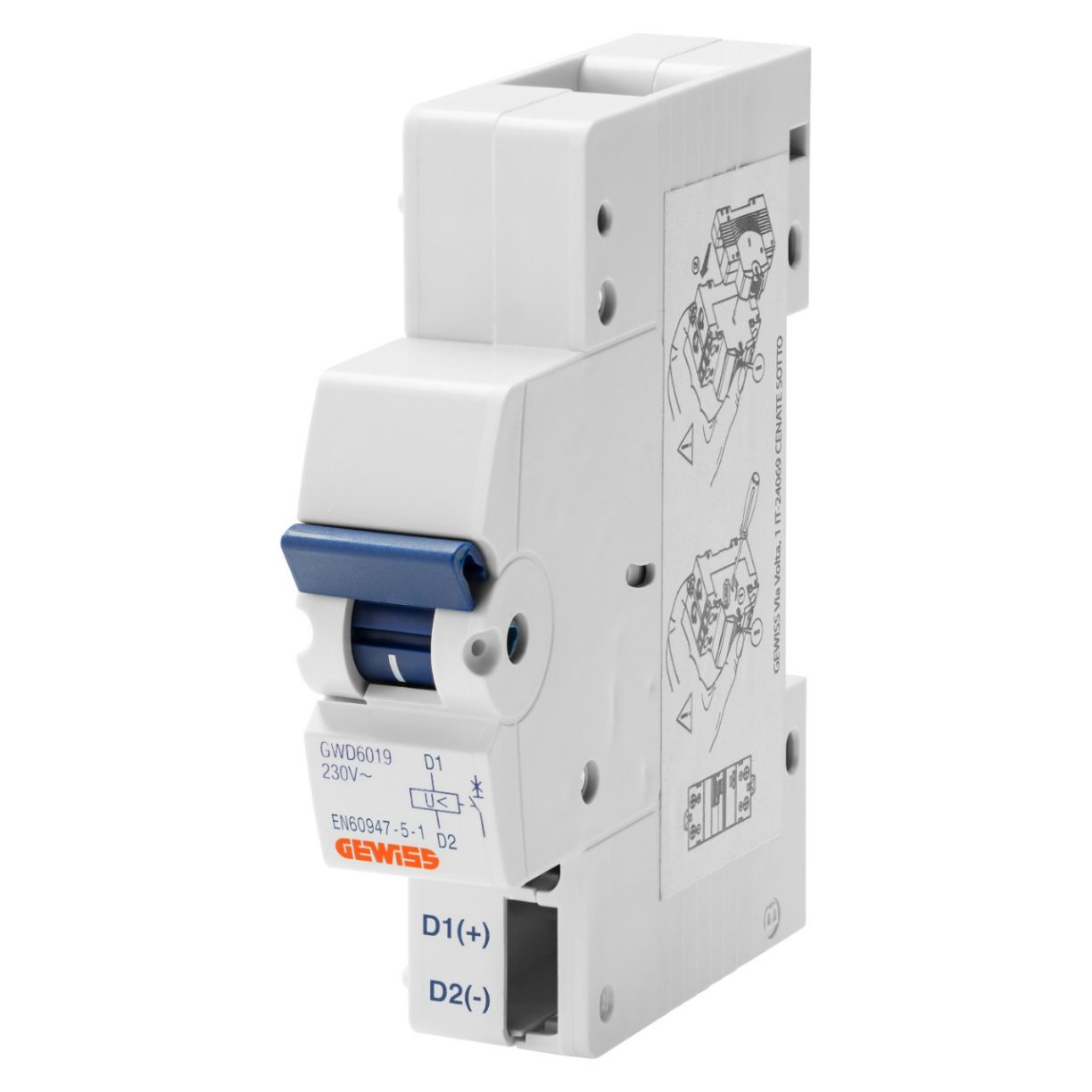 UNDER VOLTAGE RELEASE - ISOLATING SWITCH WITH ACCESSORIES - 24V - 1 MODULE | Gewiss