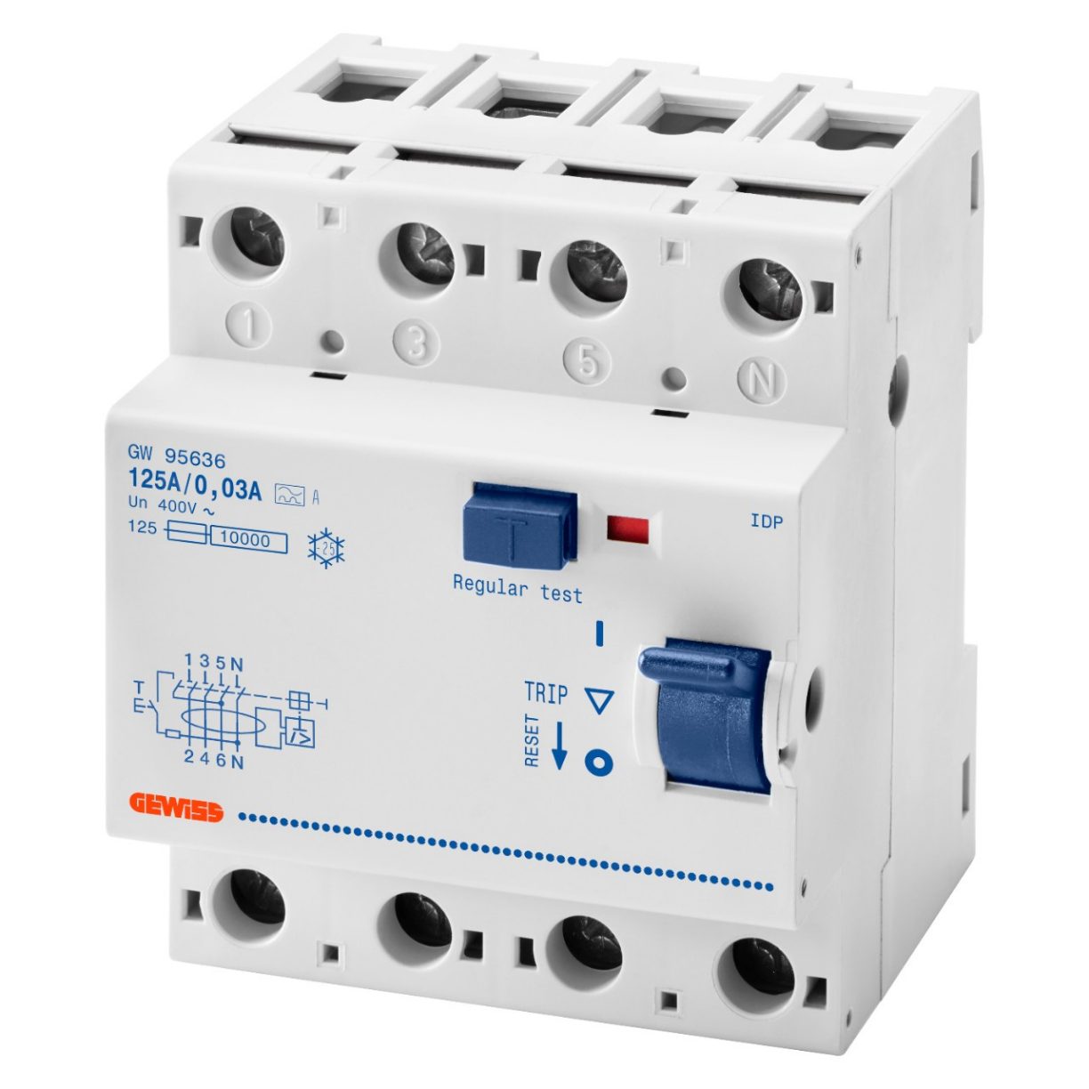 RESIDUAL CURRENT CIRCUIT BREAKER - IDP - 4P 125A TYPE A[S ...