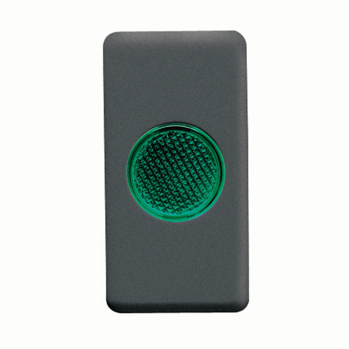 SINGLE INDICATOR LAMP - 12/24/250V - GREEN - 1 MODULE - SYSTEM BLACK ...