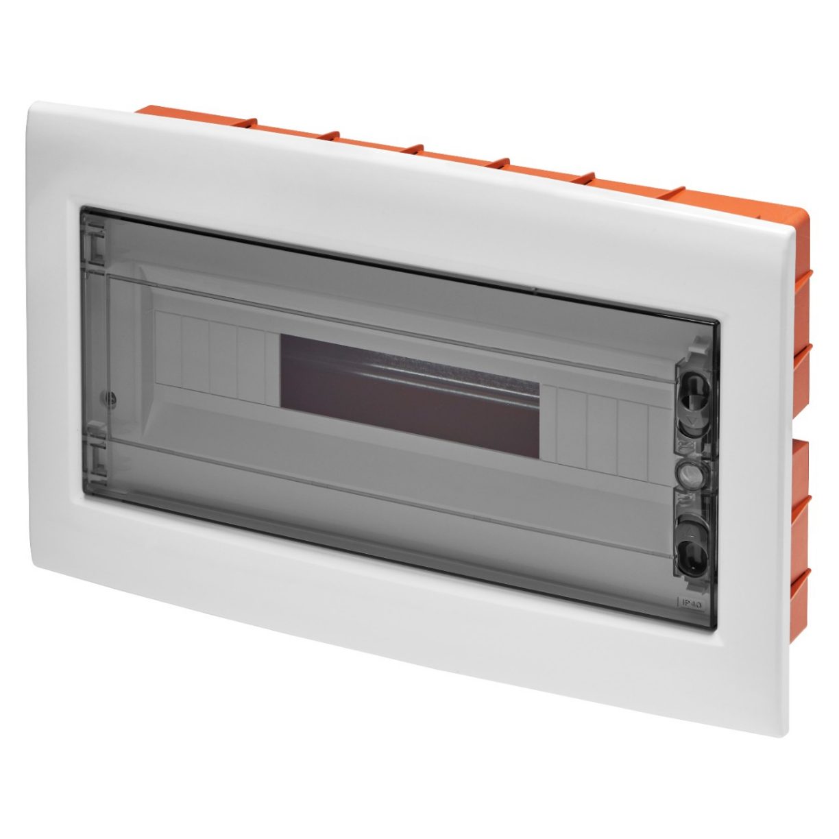 FLUSH-MOUNTING ENCLOSURE WITH SMOKED TRANSPARENT DOOR WITH EXTRACTABLE ...