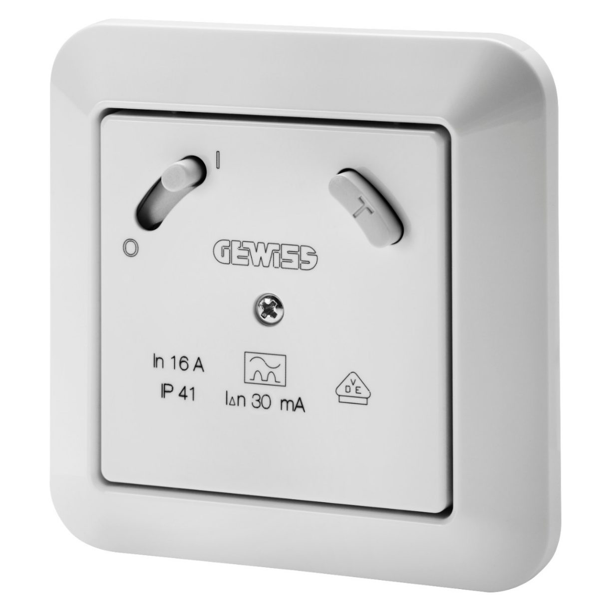 RCD SAFETY UNIT - 16A 30mA IP41 - WHITE COLOUR | Gewiss
