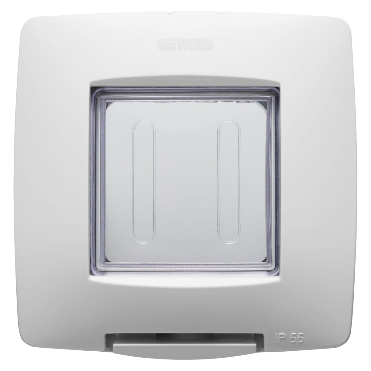 WATERTIGHT PLATE INTERNATIONAL STANDARD - 2 MODULES IP55 - WHITE ...