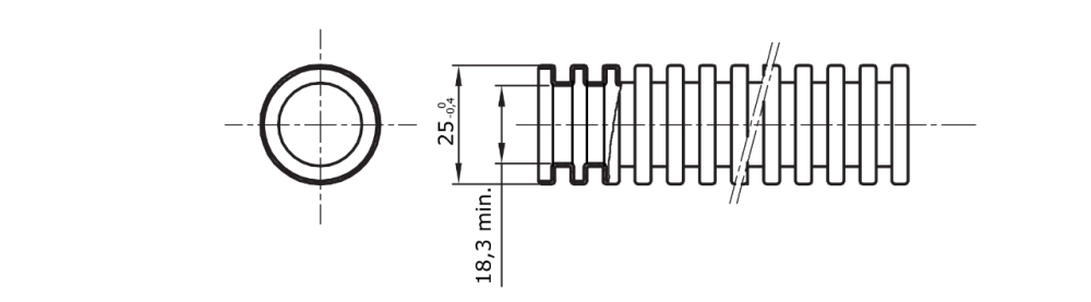 MEDIUM PLIABLE CONDUIT FK15 - Ø 25MM - WITHOUT CABLE PULLER - NATURAL ...